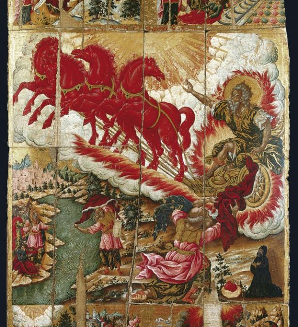 The Ascension of the Prophet Elijah and scense from his life, Theodoros ...